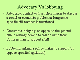 Lobbying Advocacy