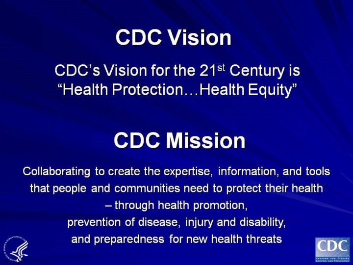 updated august 27 2009 http www cdc gov about organization mission htm
